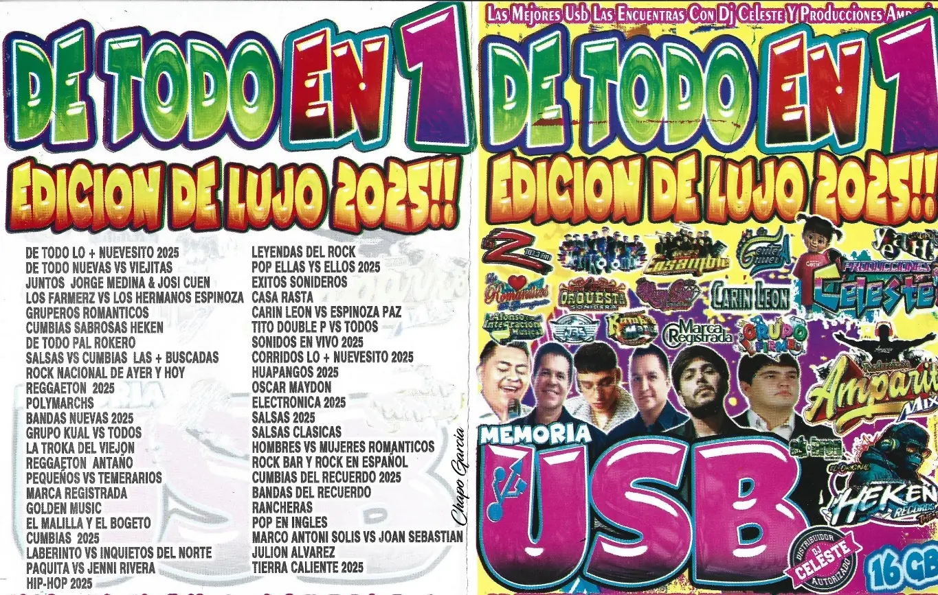 Venta de Memorias USB - Chapo García Music